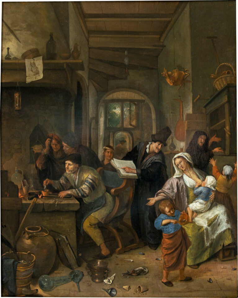 Jan Steen The Alchemist Dutch Old Master painting / schilderij