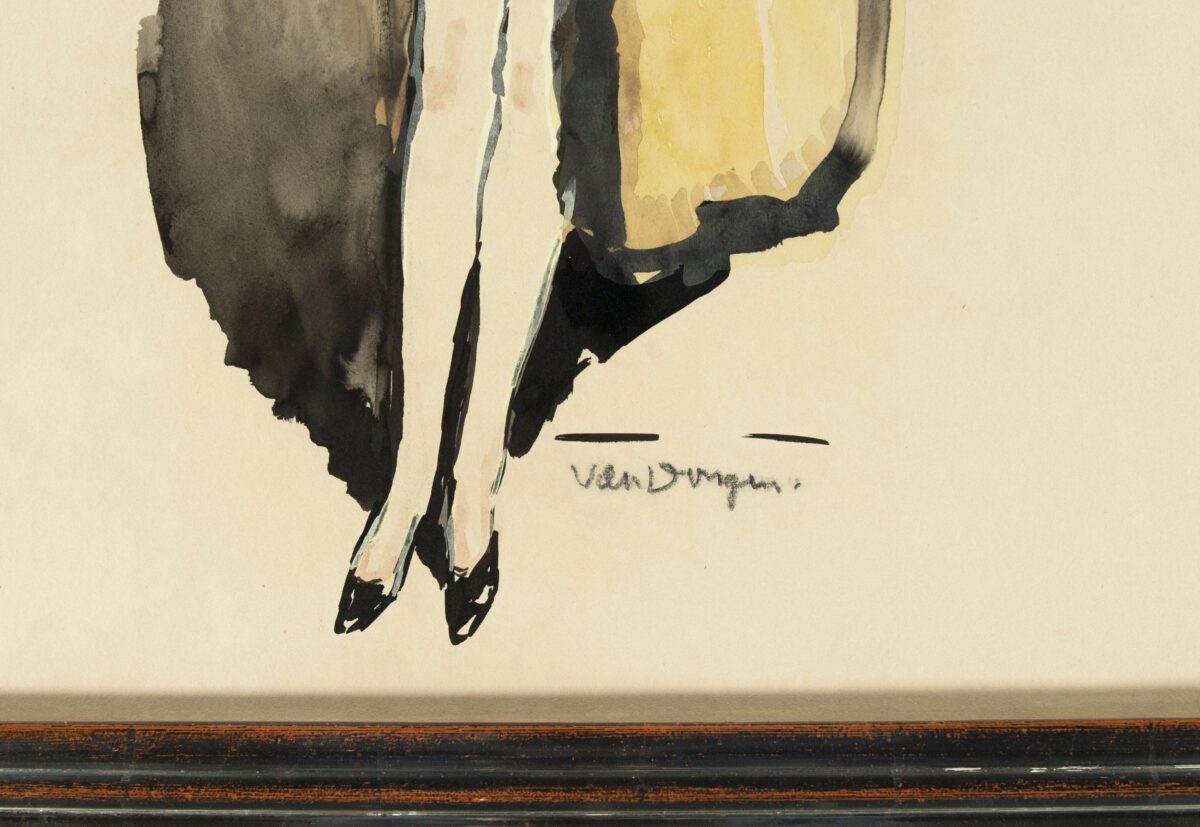 Kees van Dongen - "Portrait of Edmonde Guy" watercolour for sale