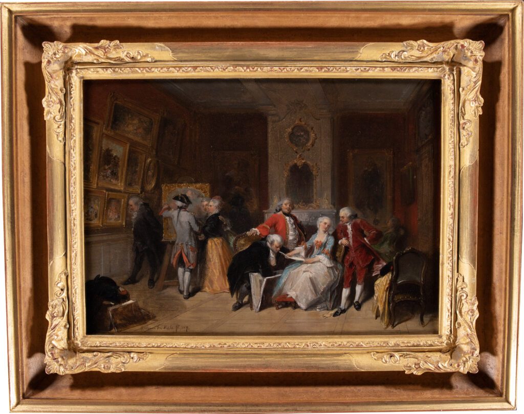 Herman ten Kate painting - Visiting the Art Dealer 1859 - te koop