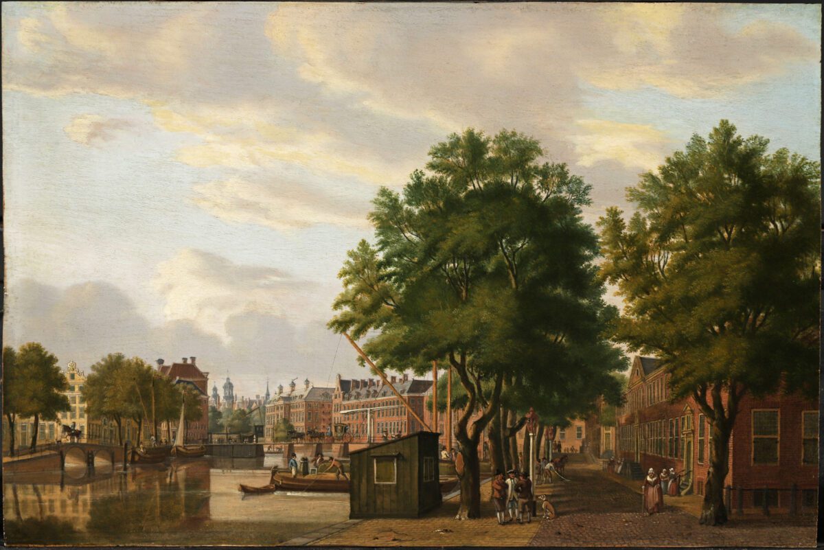 Jan de Beijer - painting for sale - View of the Amstel in Amsterdam