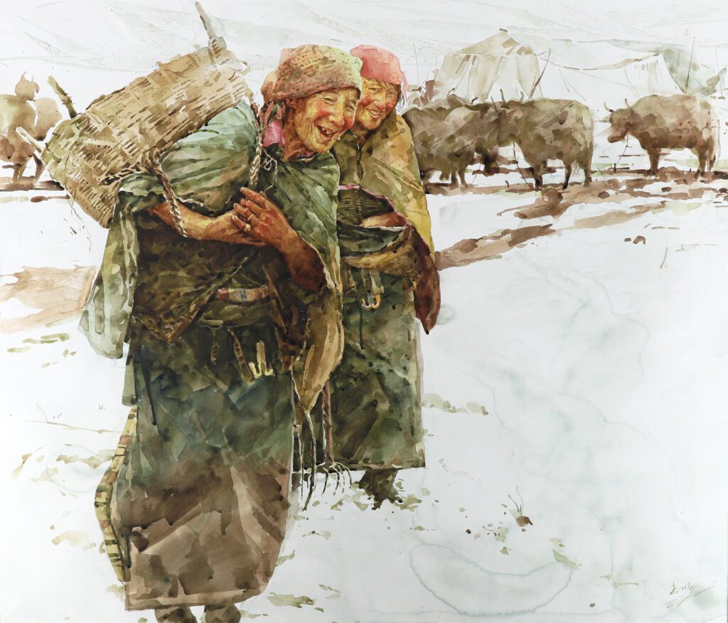 Zheng Zhiming - Chinese artist painting for sale - Friendship