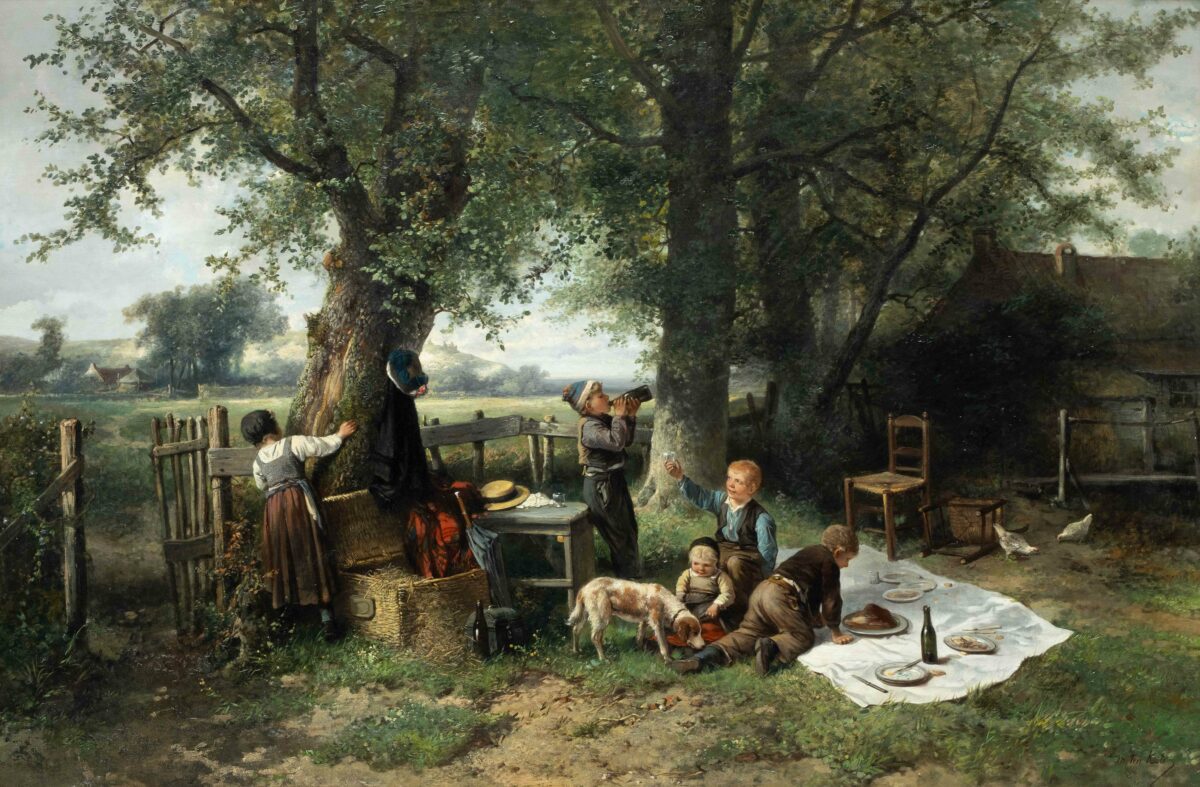 Marie ten Kate schilderij te koop painting - The children's picnic