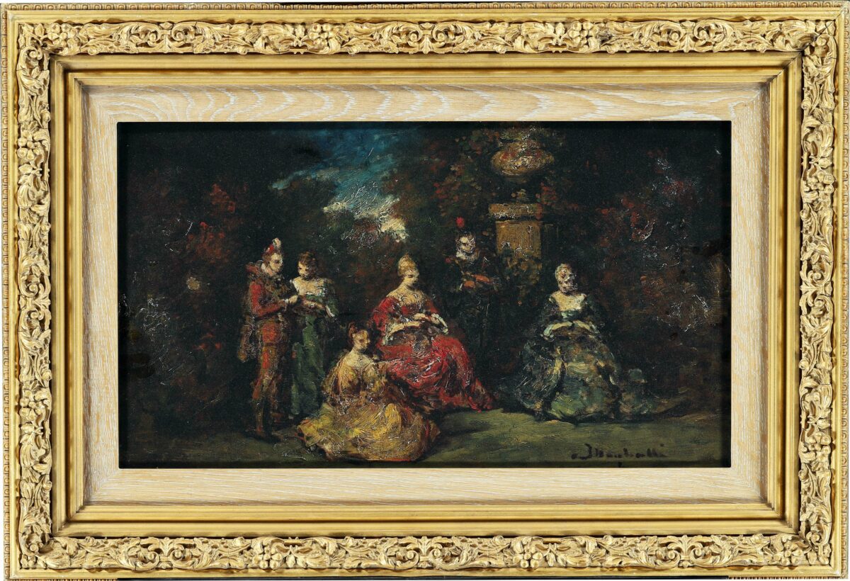Adolphe Monticelli tableaux - buy “Figures in the park” - at Douwes ...